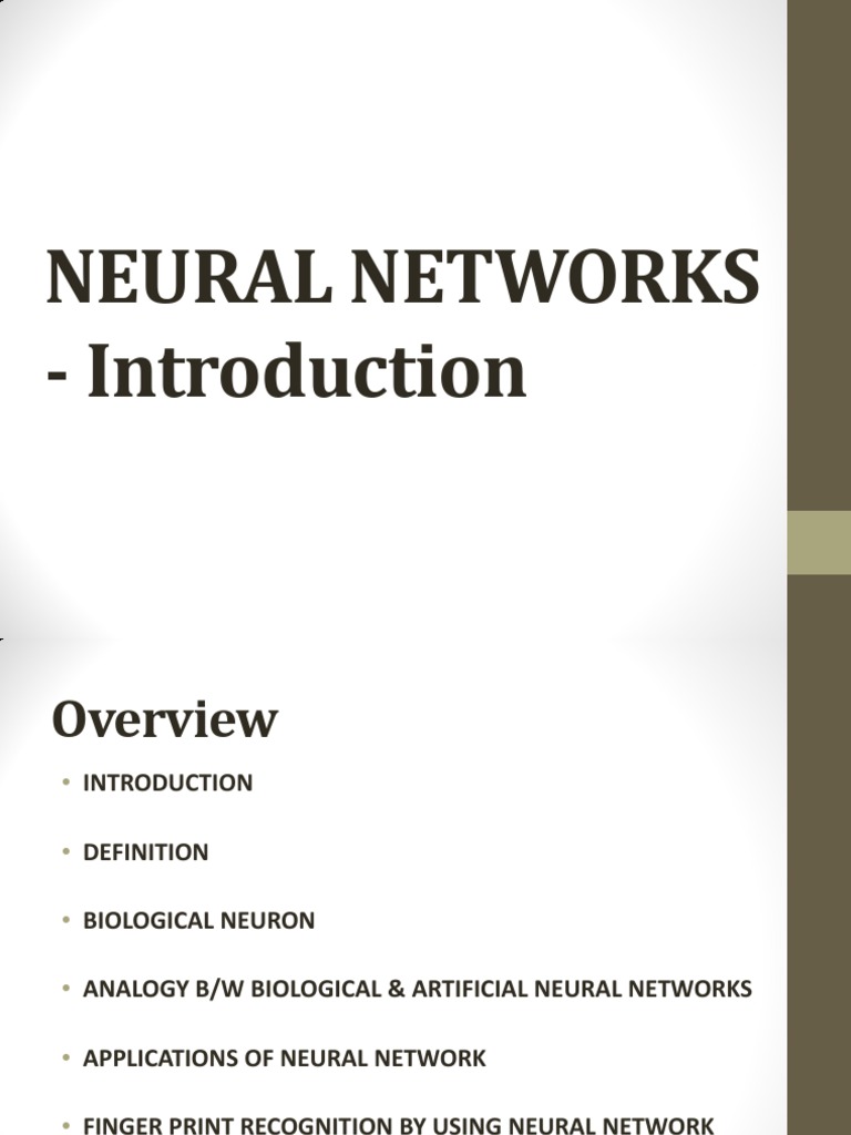 1.neural Networks Introduction | PDF
