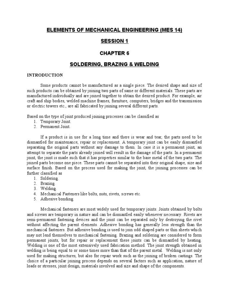 BME Joining Processes | PDF | Soldering | Welding
