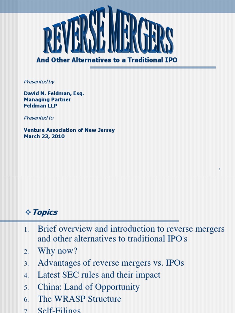Reverse Mergers | PDF | Initial Public Offering | Mergers And Acquisitions