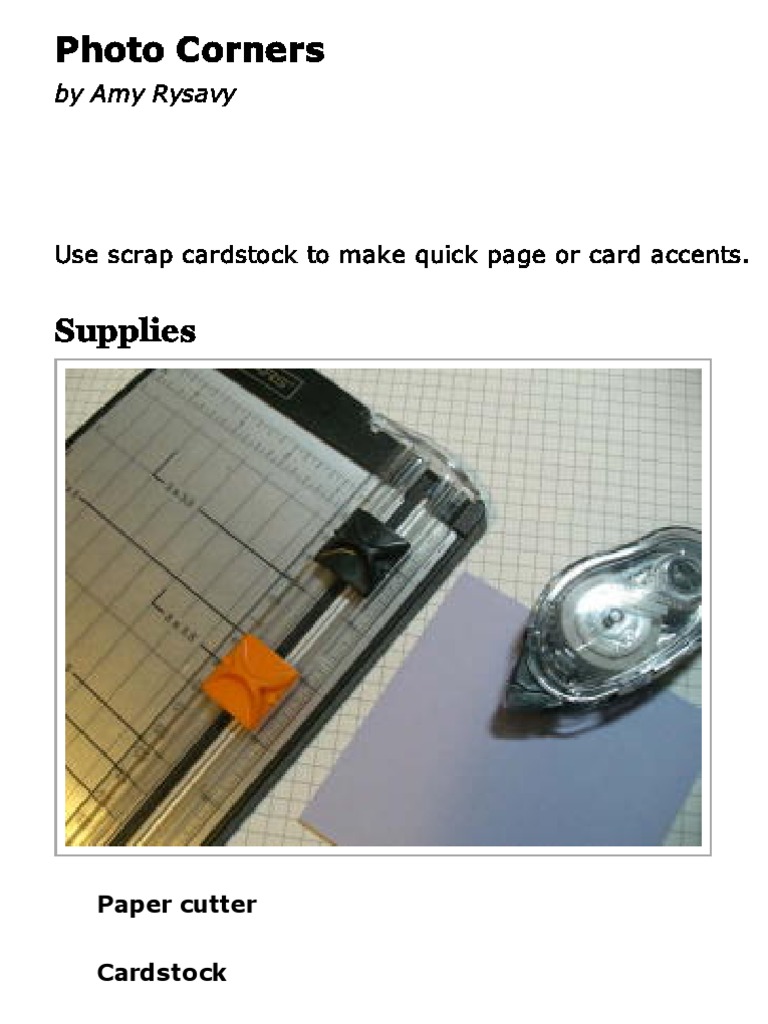 Photo Corners | PDF