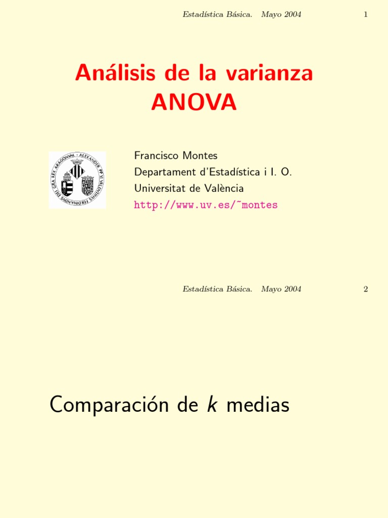 Anova | PDF | Métodos y materiales de enseñanza