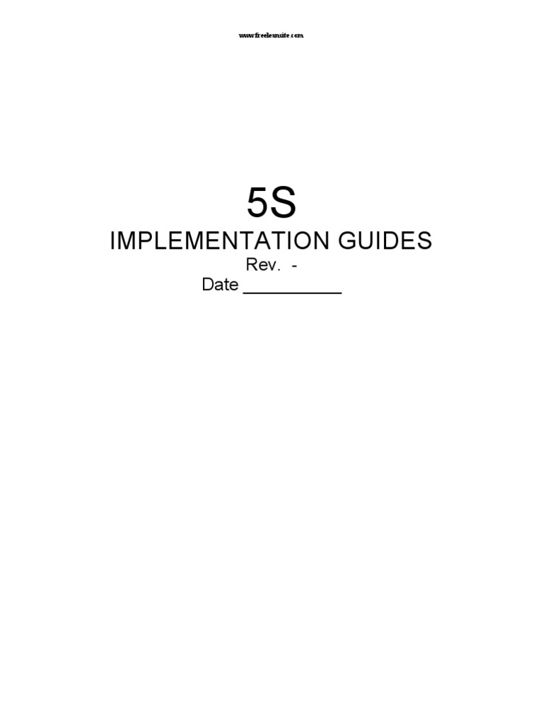 5S Implementation Guide | PDF | Housekeeping | Map