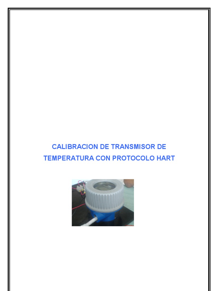 Calibracion de Transmisor de Temperatura Con Protocolo Hart | PDF | Par ...