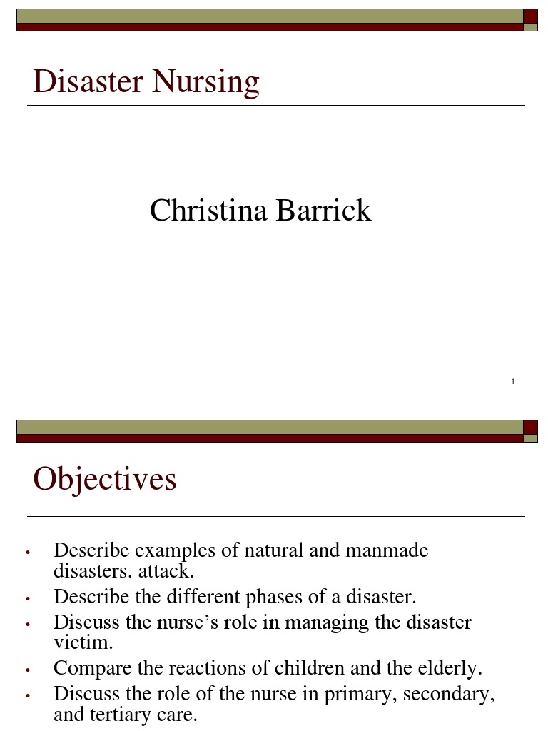 Disaster Nursing Essentials | PDF