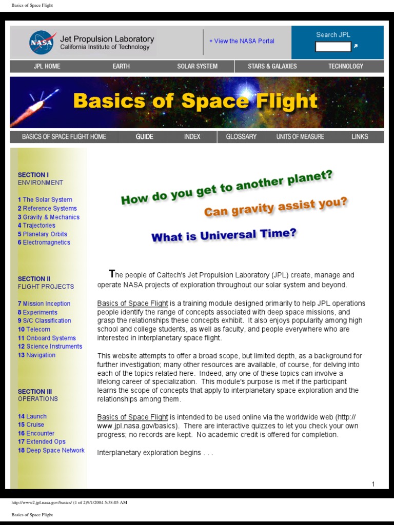 Basics of Space Flight | PDF