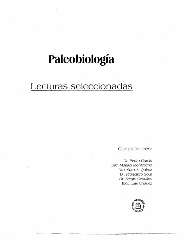 Paleobiologia - Lecturas Seleccionadas | PDF | Especies | Evolución