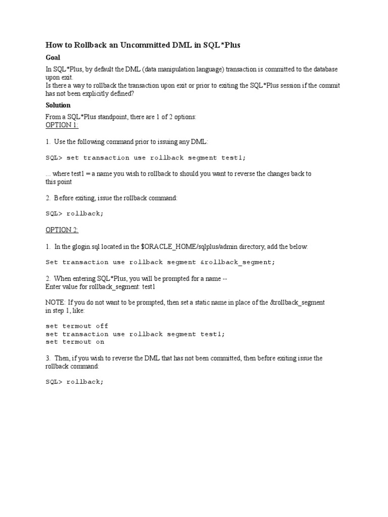 SQL Plus How - To's | PDF | String (Computer Science) | Database Transaction