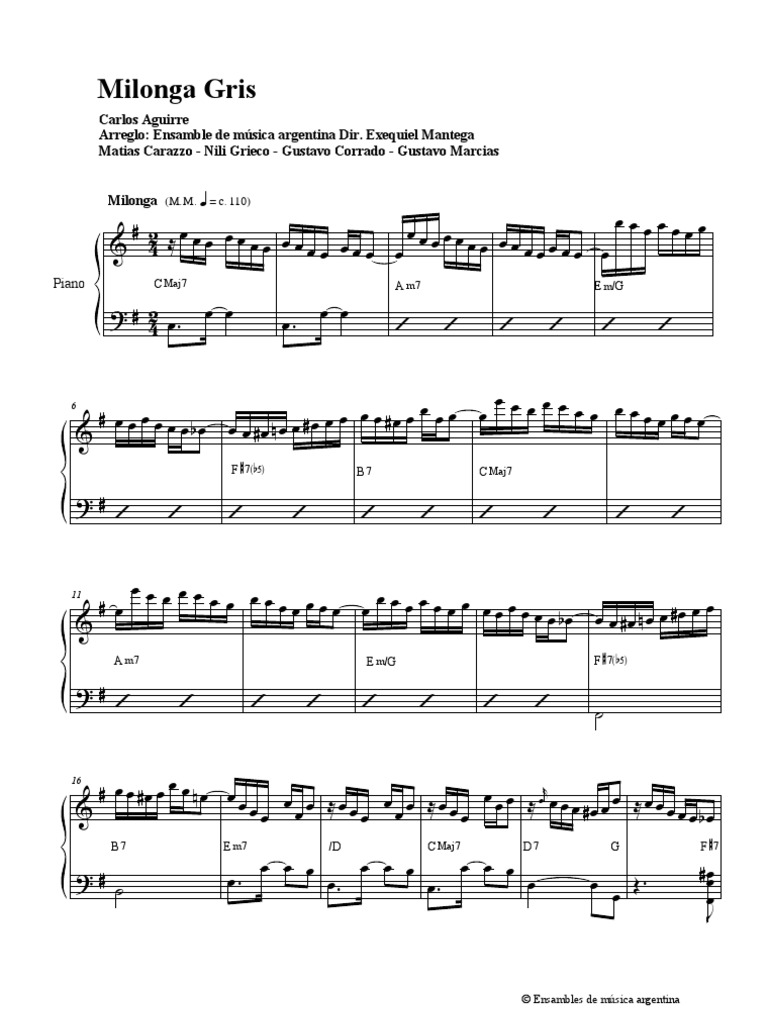 Milonga Gris - Carlos Aguirre | PDF