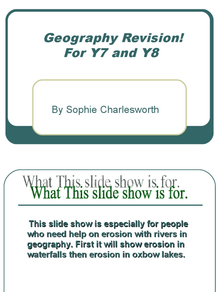 Geography Revision! For Y7 and Y8 by Sophie Charlesworth | PDF ...