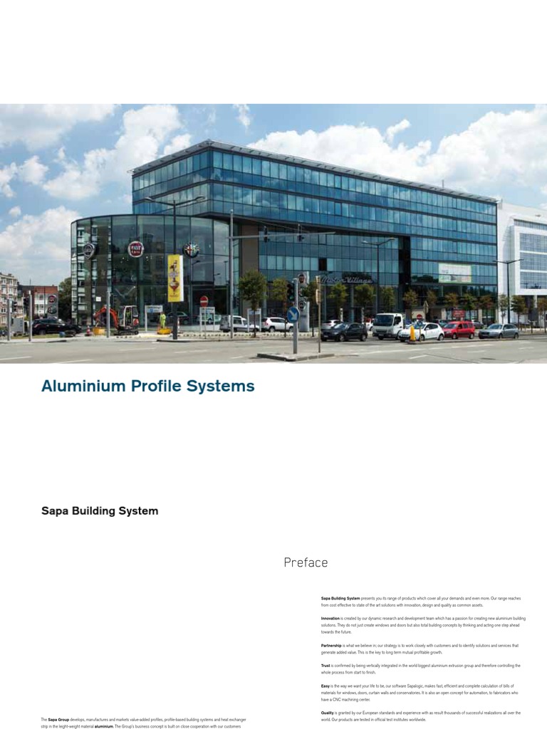 Product Overview of Sapa Building System CWE | PDF | Window | Door
