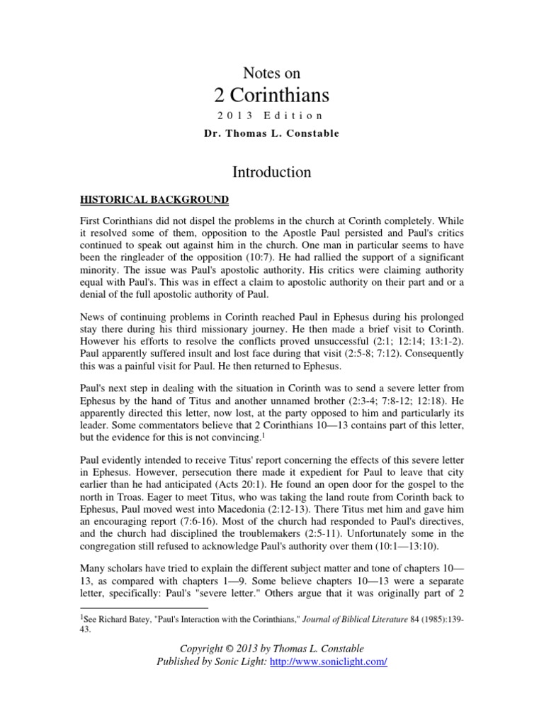 2 Corinthians | PDF | First Epistle To The Corinthians | Paul The Apostle