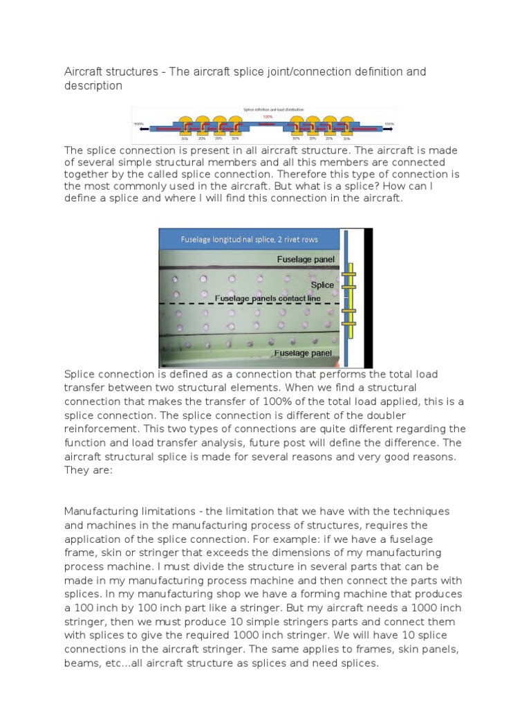 Splice joints | Aircraft | Structural Load