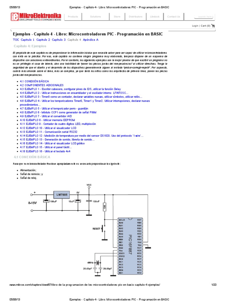 Ejemplos - Capítulo 4 - Libro_ Microcontroladores PIC - Programación en BASIC | PDF | Relé | Ascii