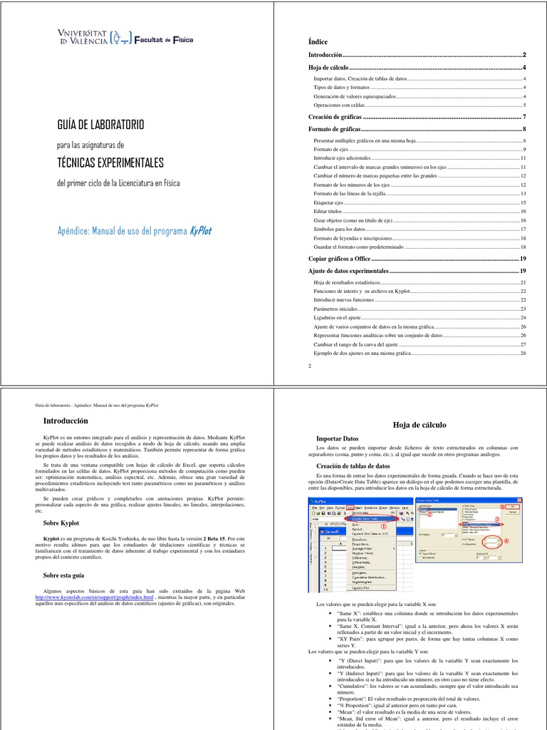Guialab Kyplot | PDF | Hoja de cálculo | Ventana (informática)