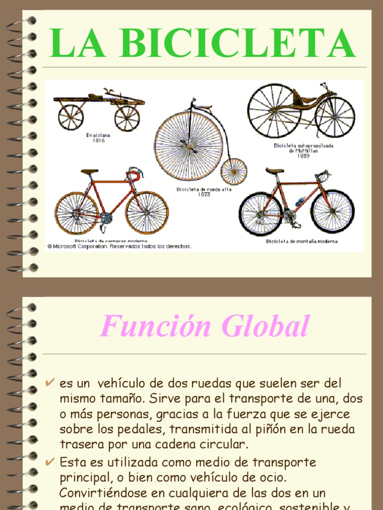 Funciones y Tipos de Bicicletas | PDF | Vehículos de propulsión humana ...