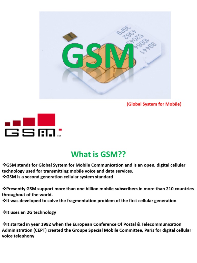 Global System For Mobile | PDF | Gsm | Channel Access Method