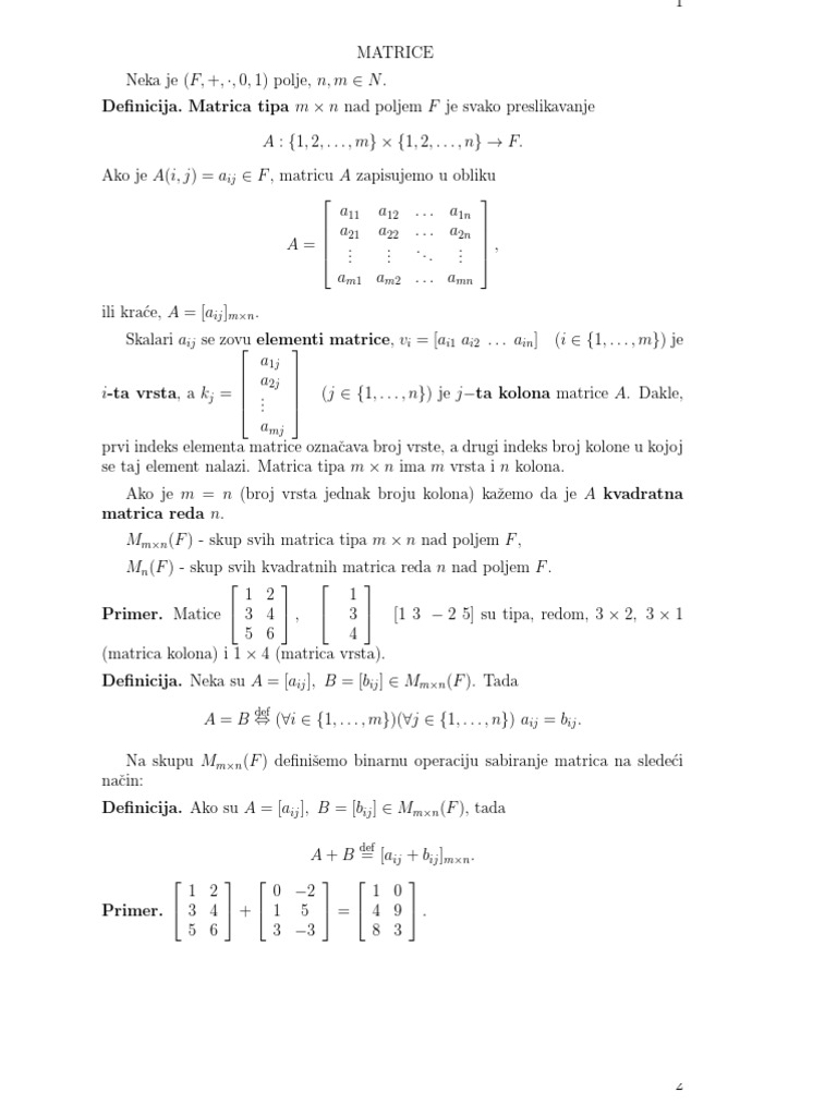 Matrice | PDF