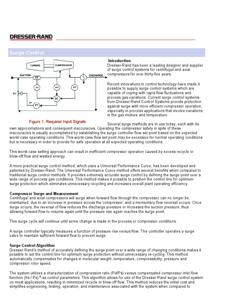 Surge Control Compressor Surge And Measurement Pdf Gas Compressor