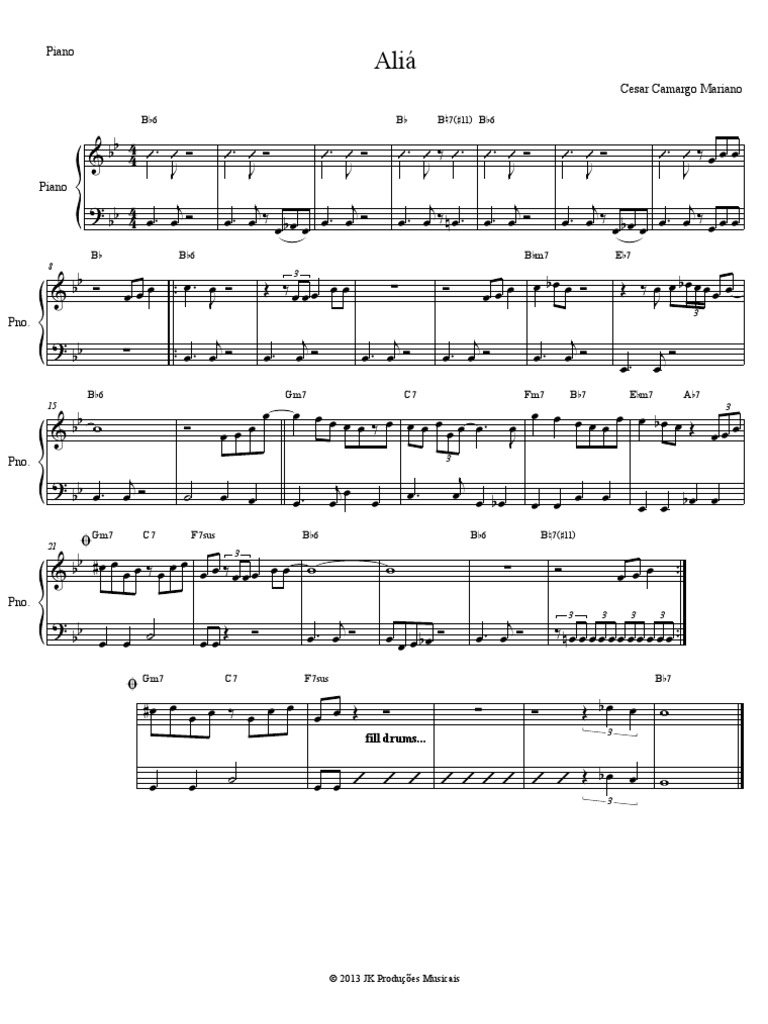 Aliá - Piano | PDF | Sports & Recreation