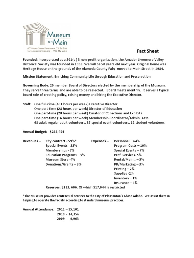 Strat Plan Fact Sheet 2 | PDF | Curator | Art Museum