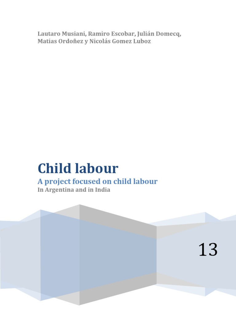 A Project Focused On Child Labour | PDF | Child Labour | International ...