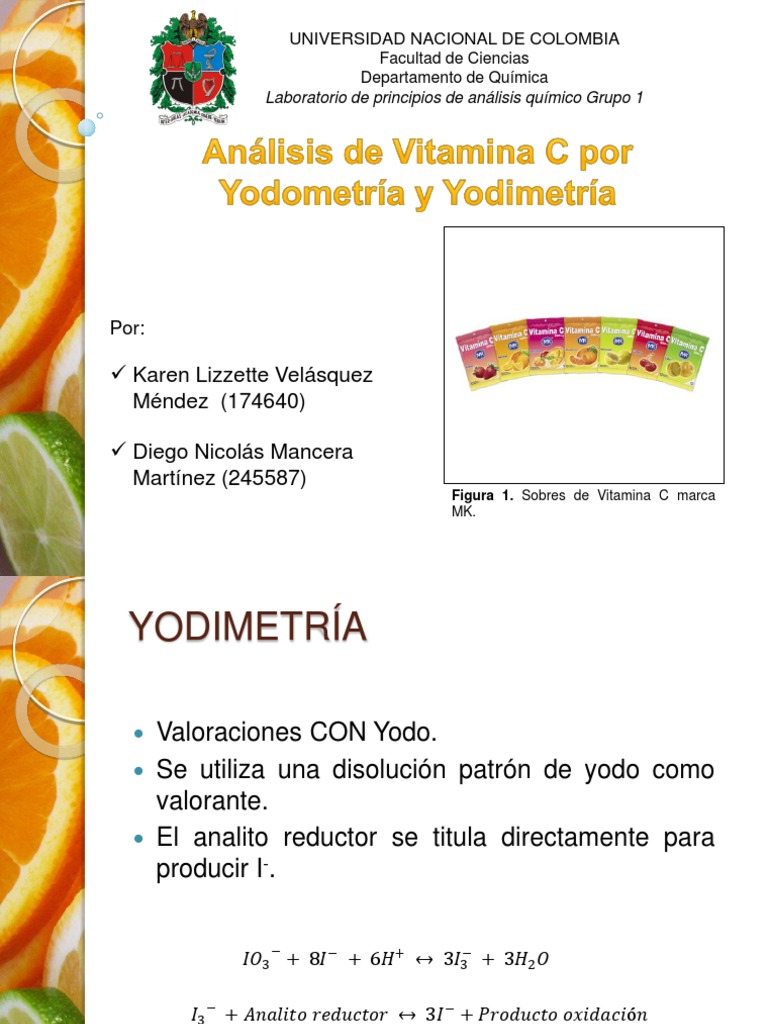 Seminario Valoracion Vitamina C (Yodo - y Yodimetría) | PDF | Vitamina ...