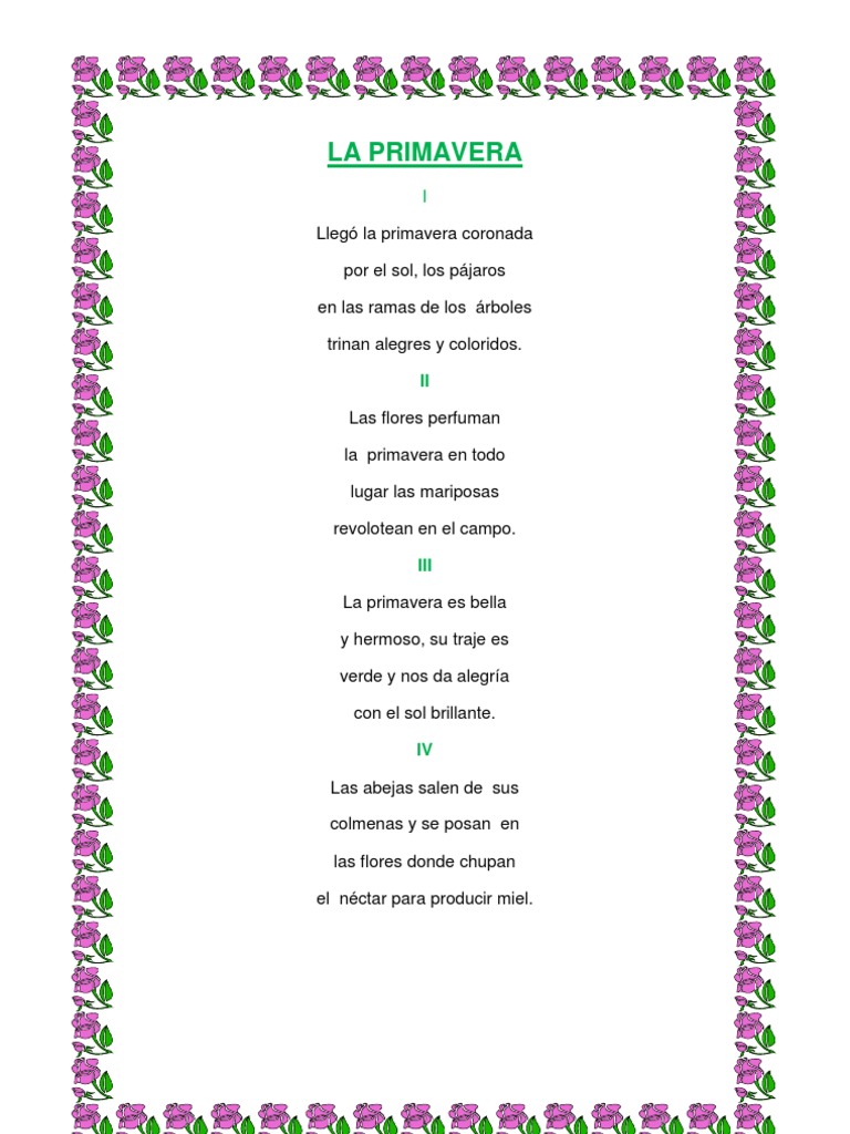 La Primavera Poesia | PDF