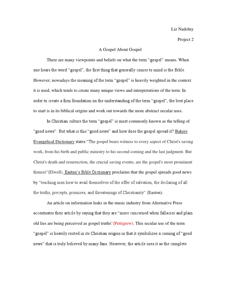 Gospel Paper | Download Free PDF | The Gospel | Gospels