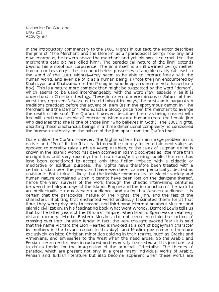 1001 Nights and Persian Literature | PDF | Jinn | Iran