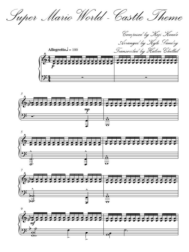 KL Super Mario World Castle Theme | PDF