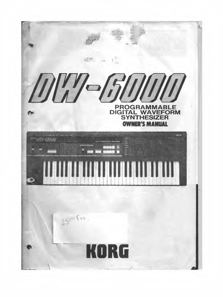 DW 6000 Owners Manual | PDF | Synthesizer | Compact Cassette