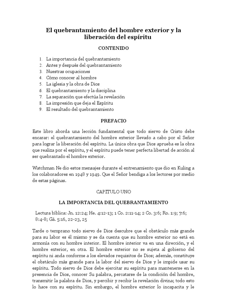 Quebrantamiento y liberación espiritual | PDF | Religión y espiritualidad