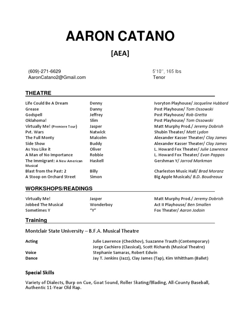 Aaron Catano Resume | PDF | Art | Poetry