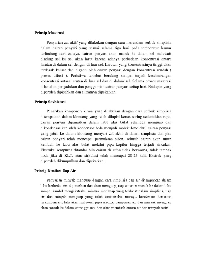 Prinsip Maserasi | PDF