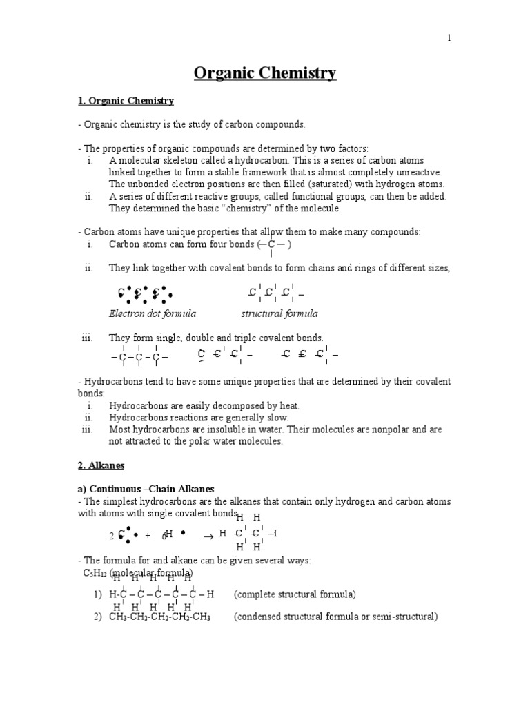 Organic Chemistry Notes | PDF