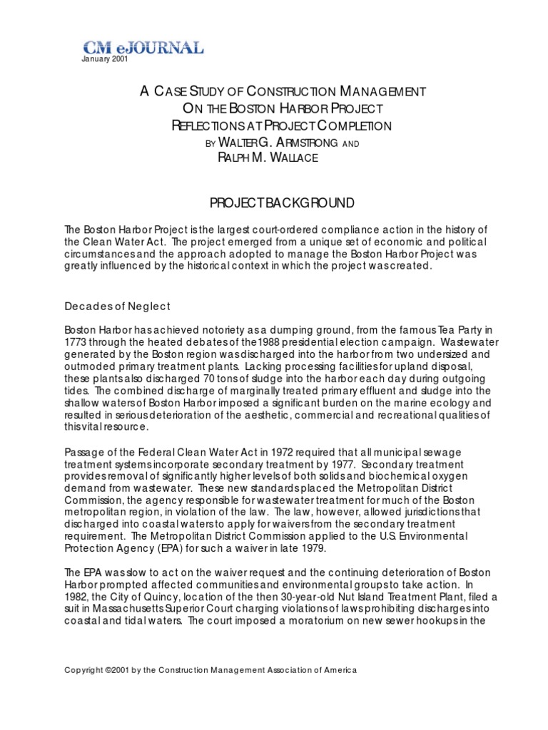 Boston Harbor Project | PDF