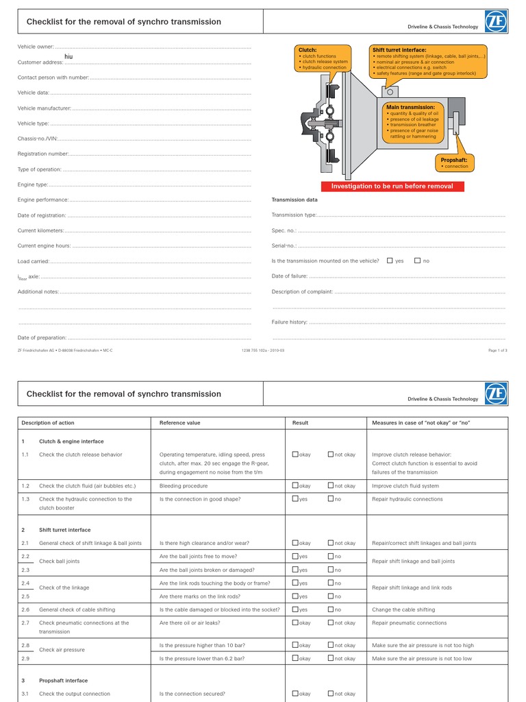Synchro Transmission Removal Guide | PDF | Clutch | Manual Transmission