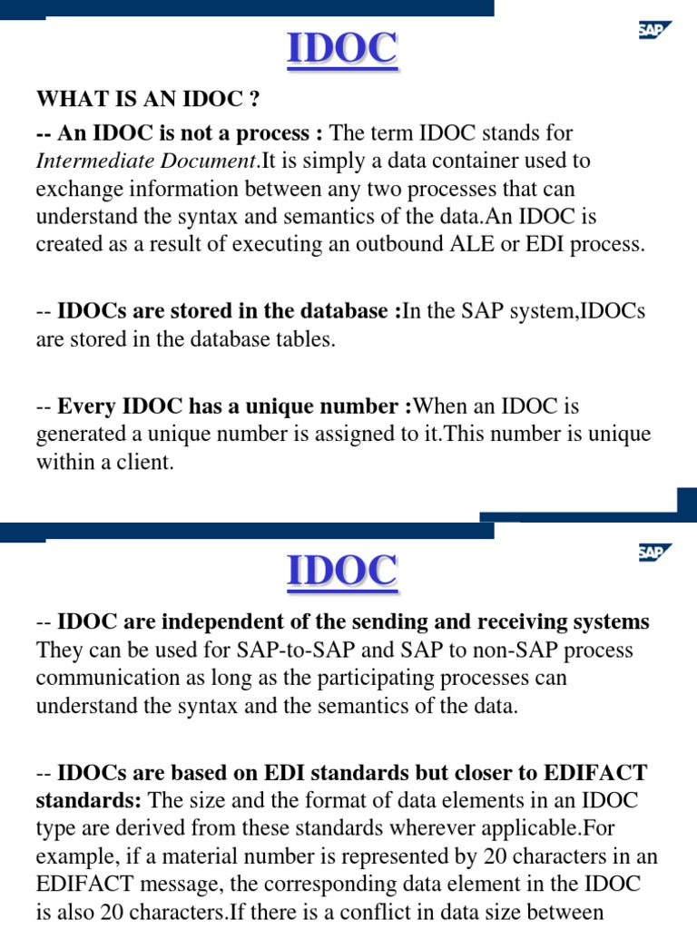 Idoc Theory | Electronic Data Interchange | File Format