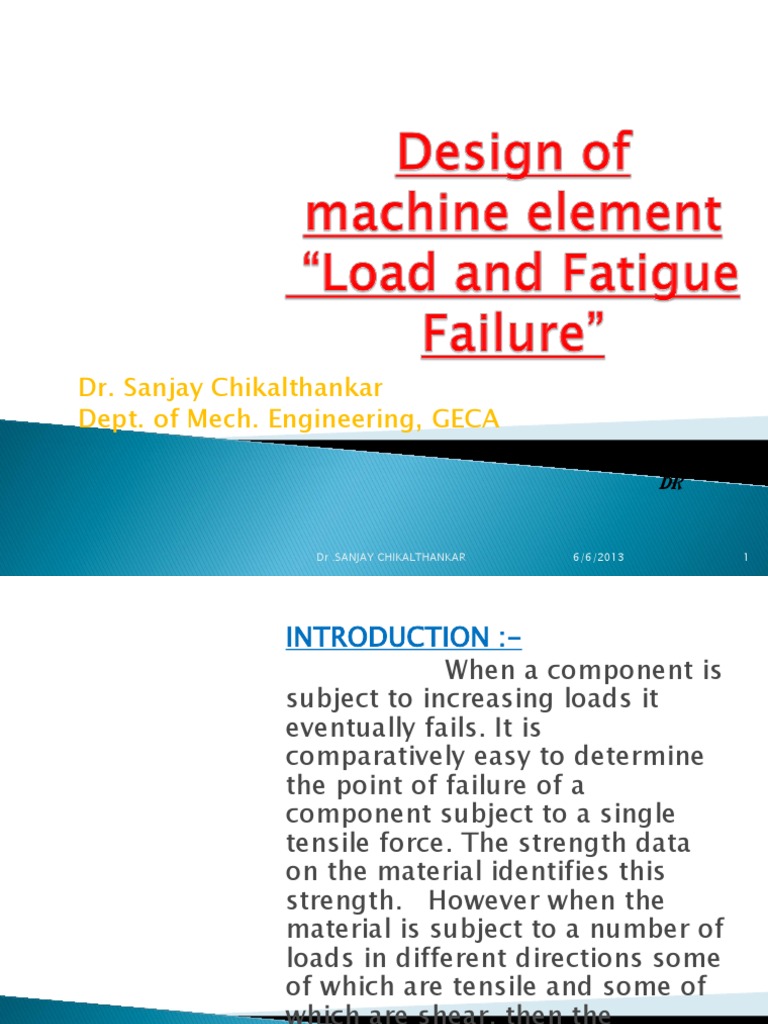 Different Types of Load and Fatigue Failure | PDF | Fracture | Fatigue ...
