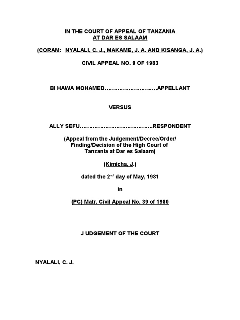 Bi Hawa Mohamed | PDF | Statutory Interpretation | Marriage