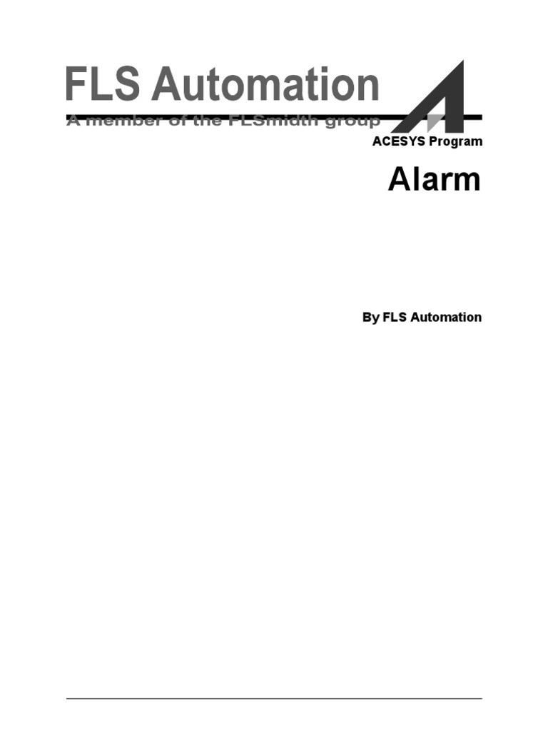 FLS Scada Alarm Manual | PDF | Subroutine | Parameter (Computer Programming)