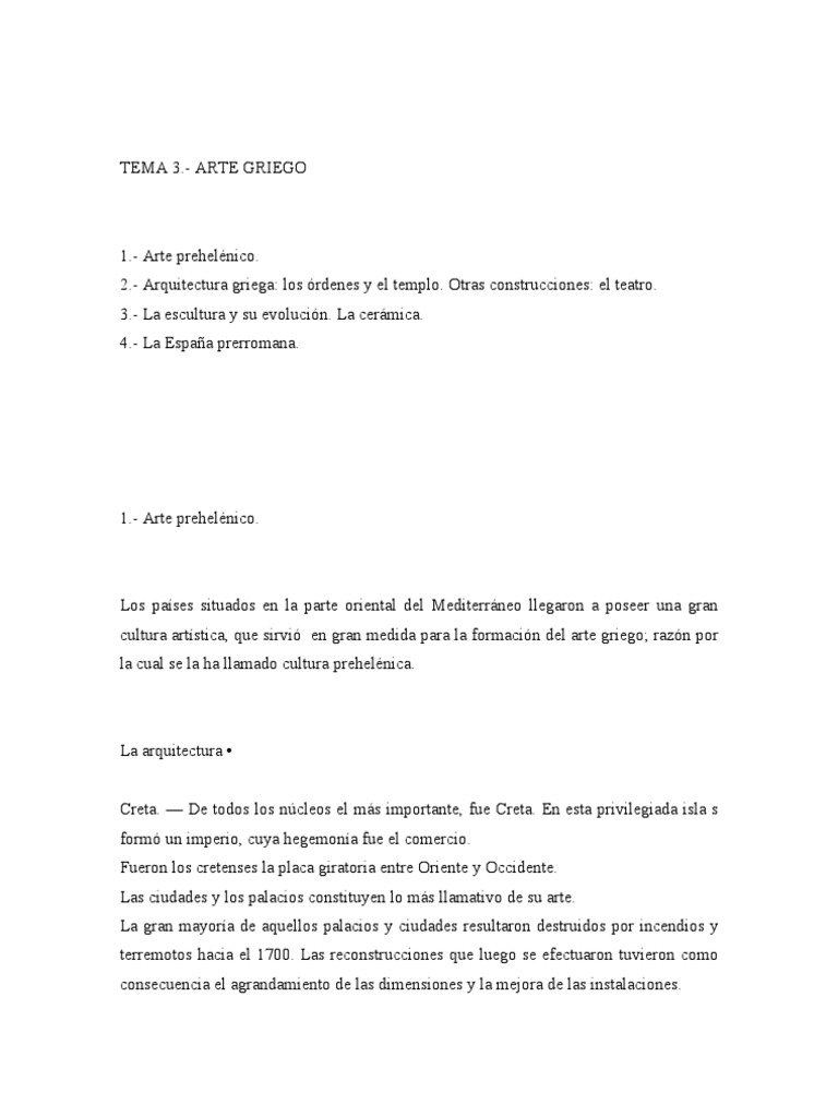 El Arte Prehelénico | PDF | Escultura | Pinturas