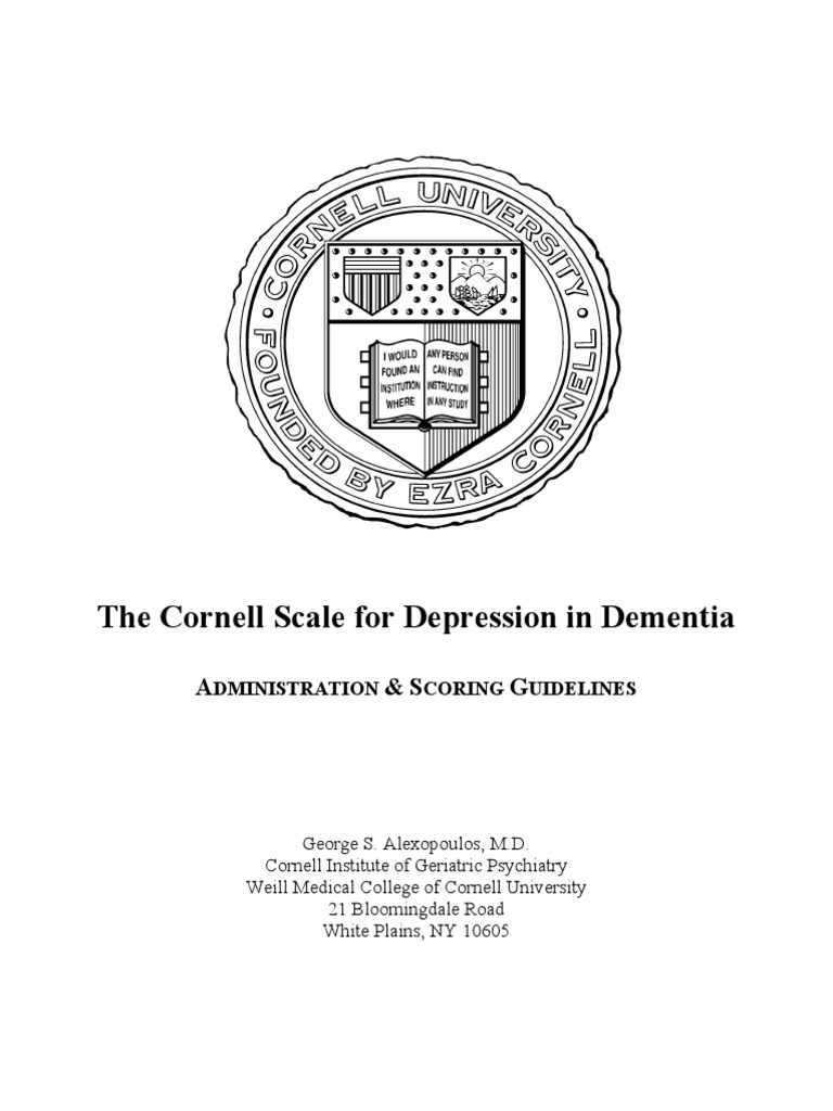 The Cornell Scale For Depression in Dementia | Sleep | Fatigue (Medical)