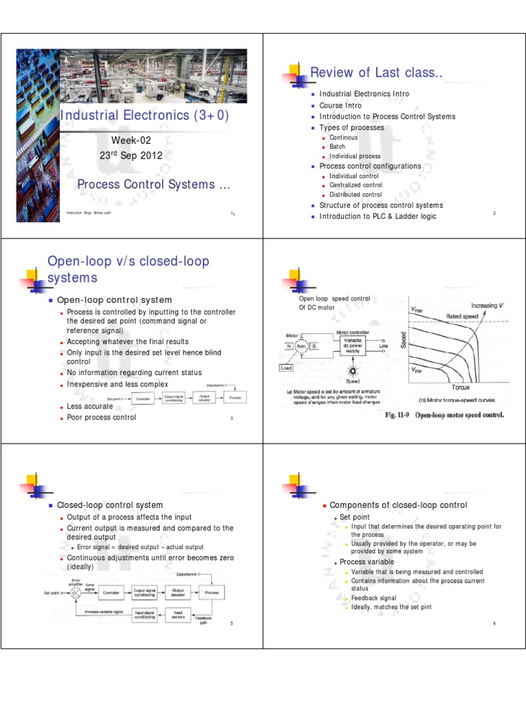 Industrial Electronics Class Review on Process Control Systems | PDF ...
