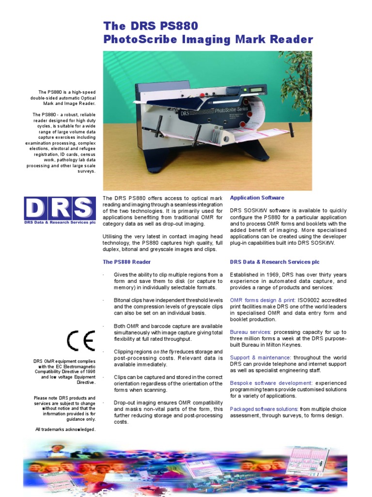 OMR Scanner PS880 | PDF | Image Scanner | Media Technology