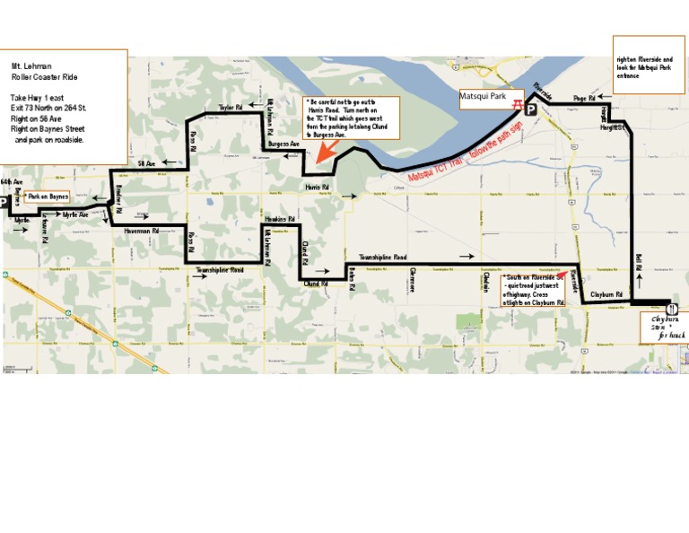 Matsqui Park Trail Directions Guide | PDF