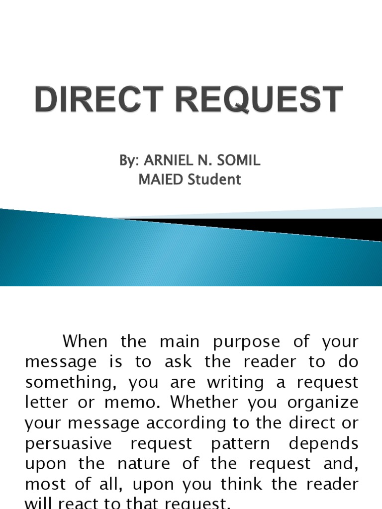 Direct Request Presentation | PDF | Survey Methodology | Question