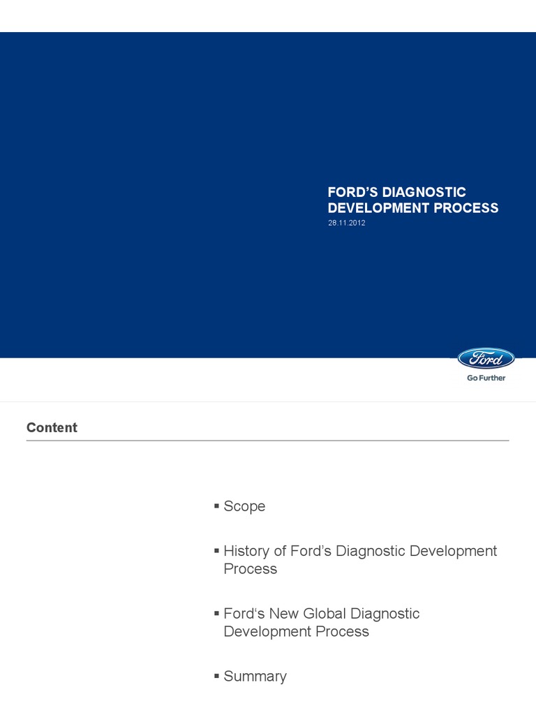 Ford's New Global Diagnostic Development Process: Standardizing ...