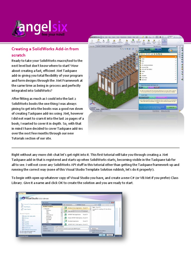 Creating A SolidWorks Add-In | PDF | Component Object Model | Windows Registry