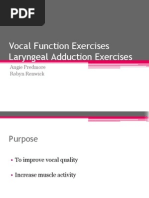 Vocal Function Exercises Guide | PDF